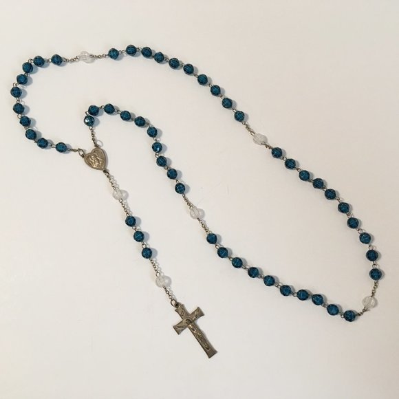INRI | Accessories | Vintage Rosary Inri Cross Crucifix Silver Tone ...